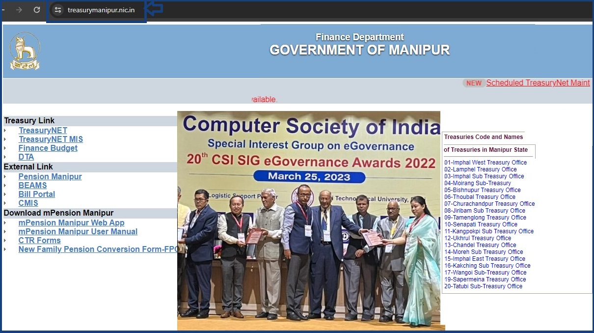 CMIS Manipur Employee Pay Slip 2024 at Treasurymanipur.nic.in