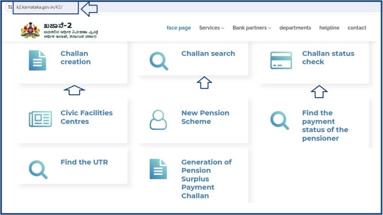 K2 Challan Generation, K2 Challan Search, K2 Challan Status